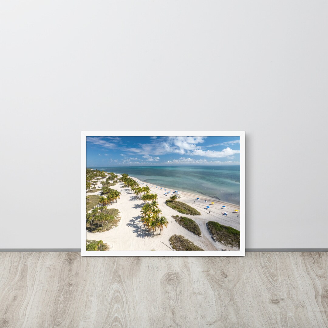 Key Biscayne Crandon Park Aerial Print, Miami Beach Framed Poster - Etsy