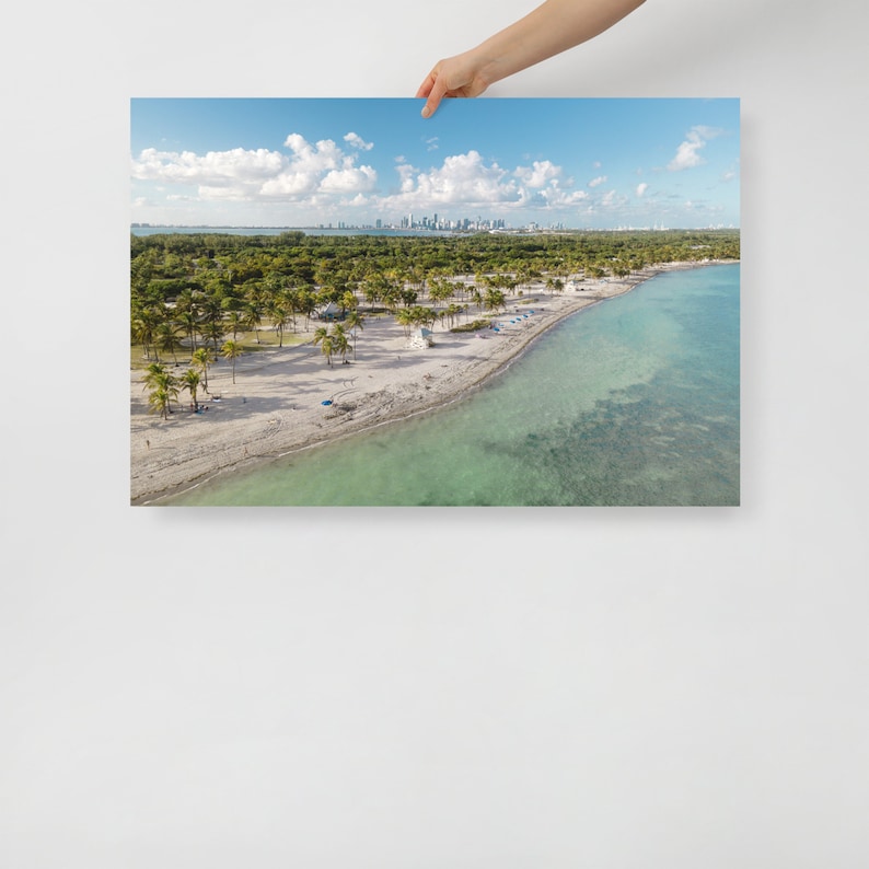 Poster: Paradise Beach | Crandon Beach | Key Biscayne | Miami | Aerial ...