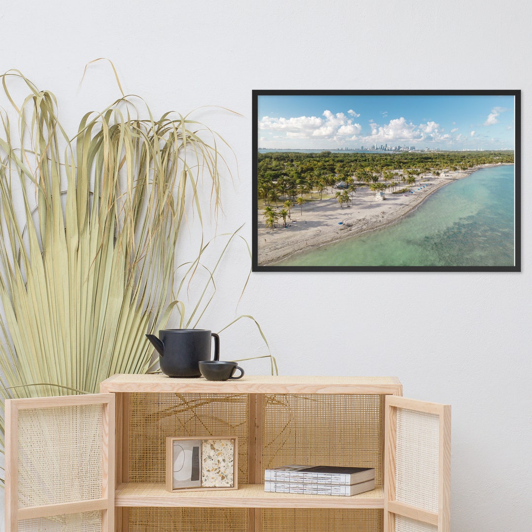 Framed Matte Paper Poster: Paradise Beach | Crandon Beach | Key ...