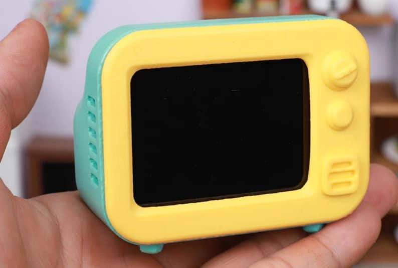 Real Working Miniature Television TV Perfect for Your Dollhouse ...