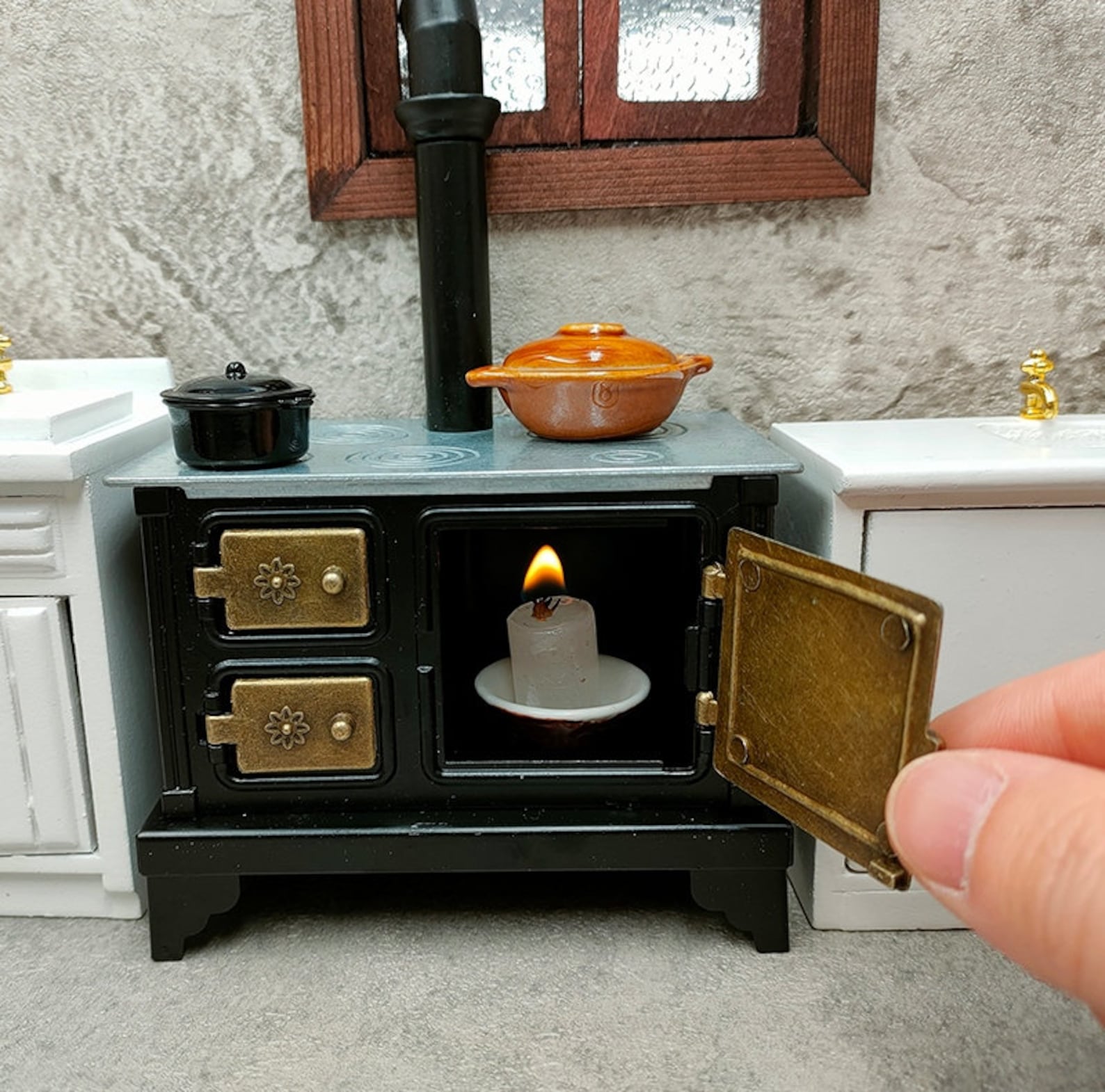 1:12 Scale Real Miniature Vintage Tiny Stove for Cook Real - Etsy