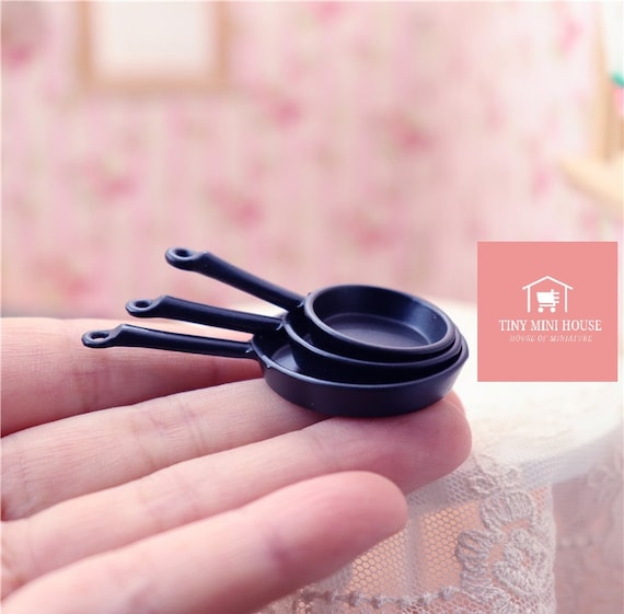 Miniature Cooking Real Tiny Cooking Pan for Miniature Food - Etsy