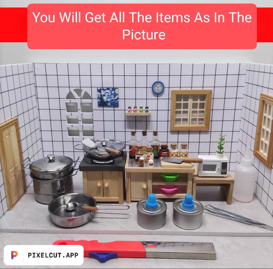 Real Miniature Kitchen Set: Tiny Cooking Show Playset - Etsy