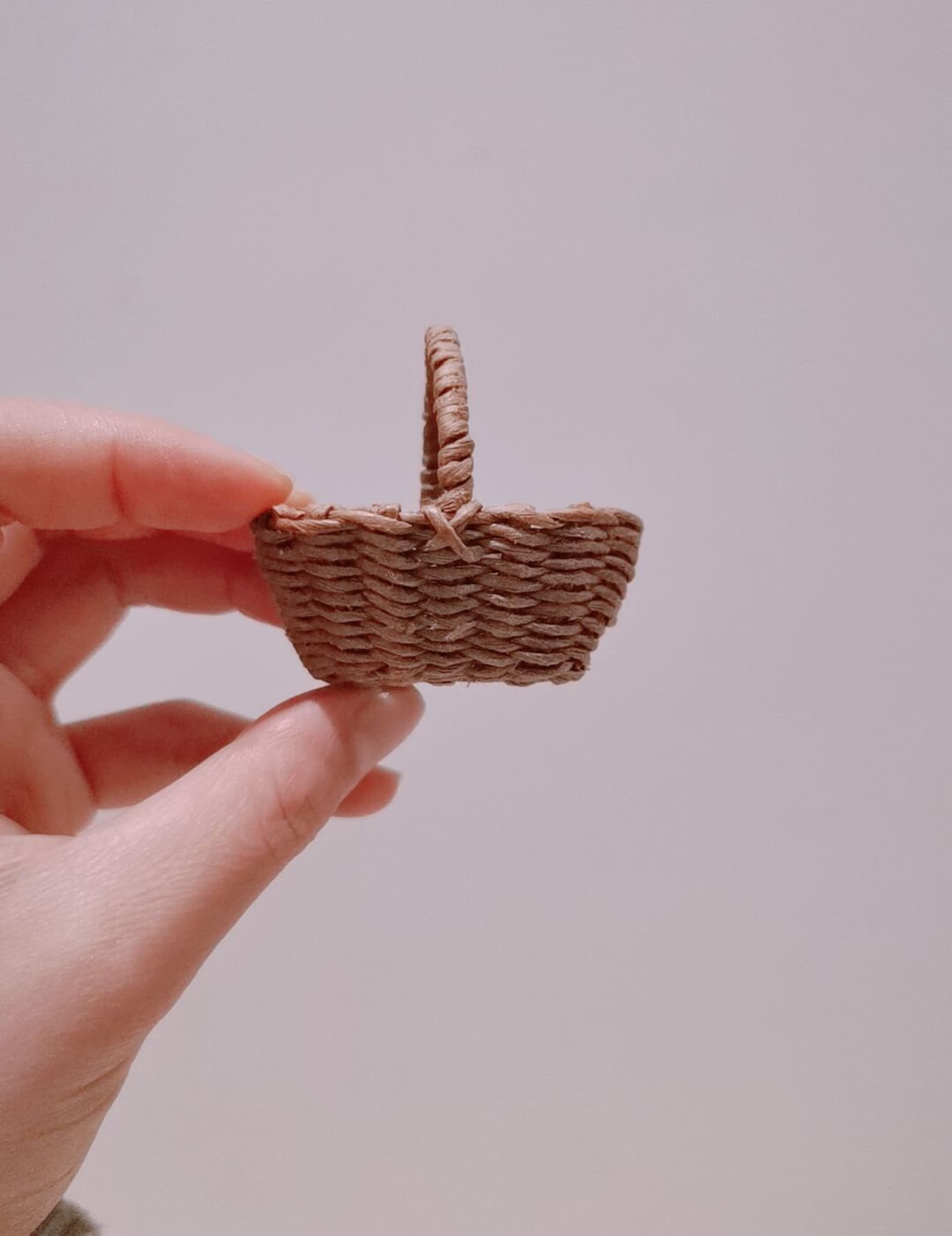 Real Miniature Basket for Dollhouse Miniature - Etsy