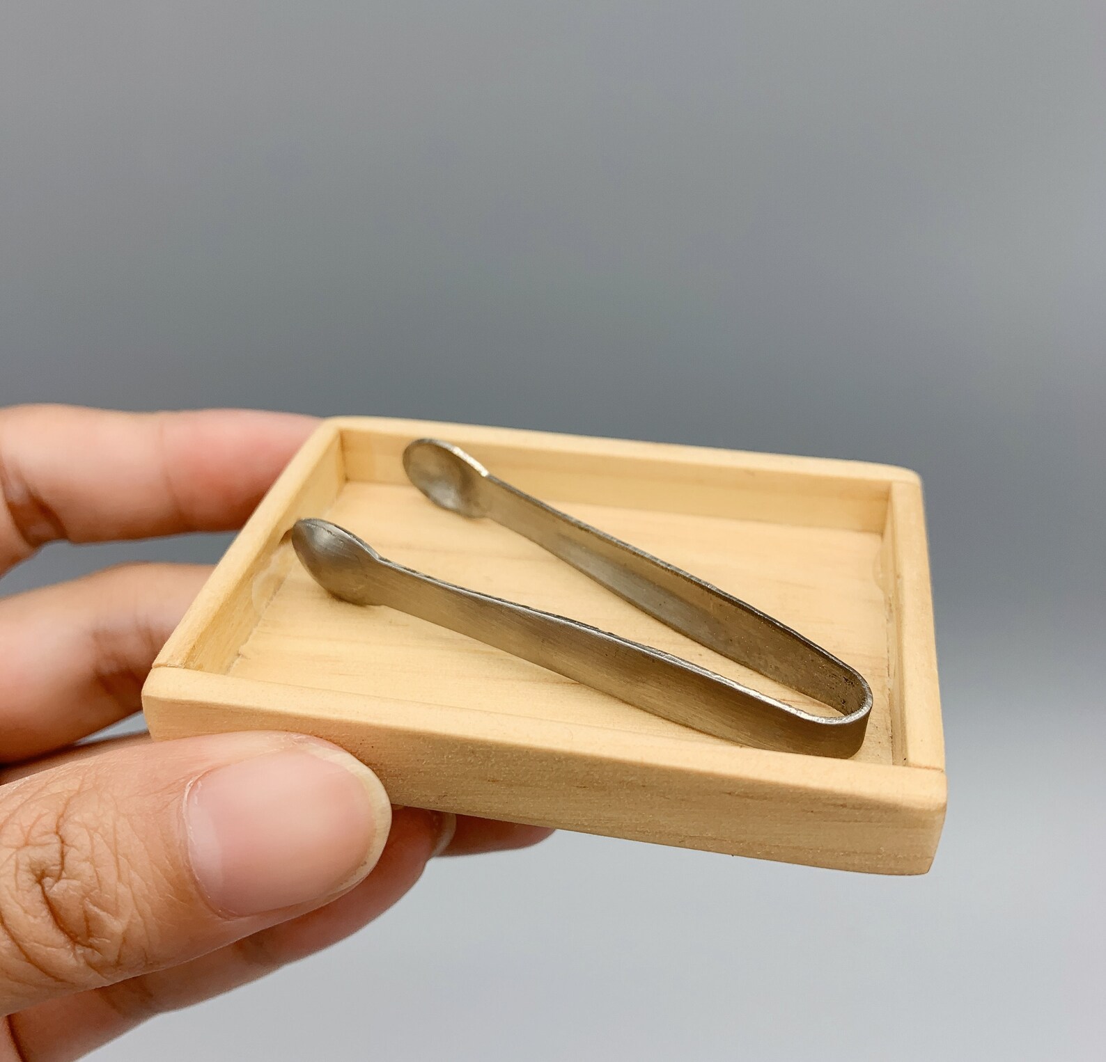 Real Miniature Wooden Serving Tray for Real Mini Cooking or Dollhouse ...