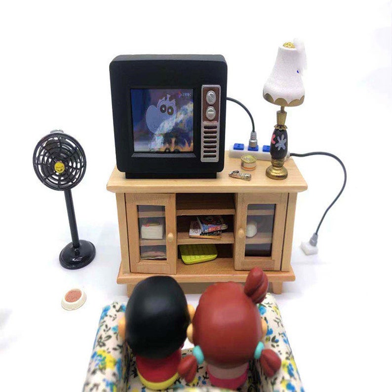 Real Working Miniature Retro Television TV and Cabinet Can - Etsy