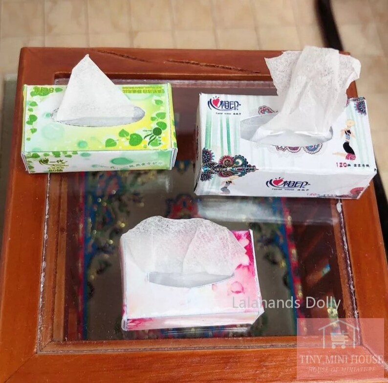 Real Miniature Tissue Box With Real Tissue - Etsy