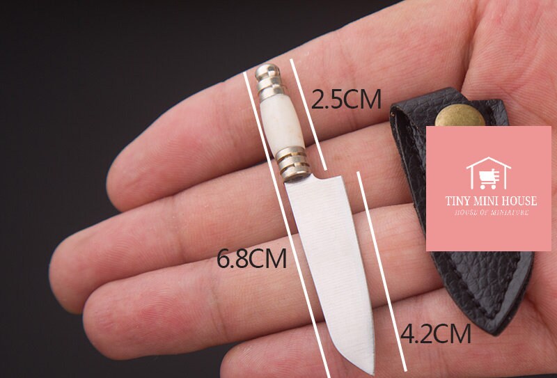 Real Miniature Cooking: Real Mini Santoku Knife Knife Holder Sharp as ...