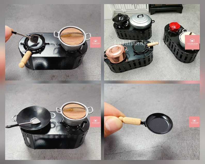 Real Mini Food Cooking 1:12 Miniature Cooking Stove for Miniature ...