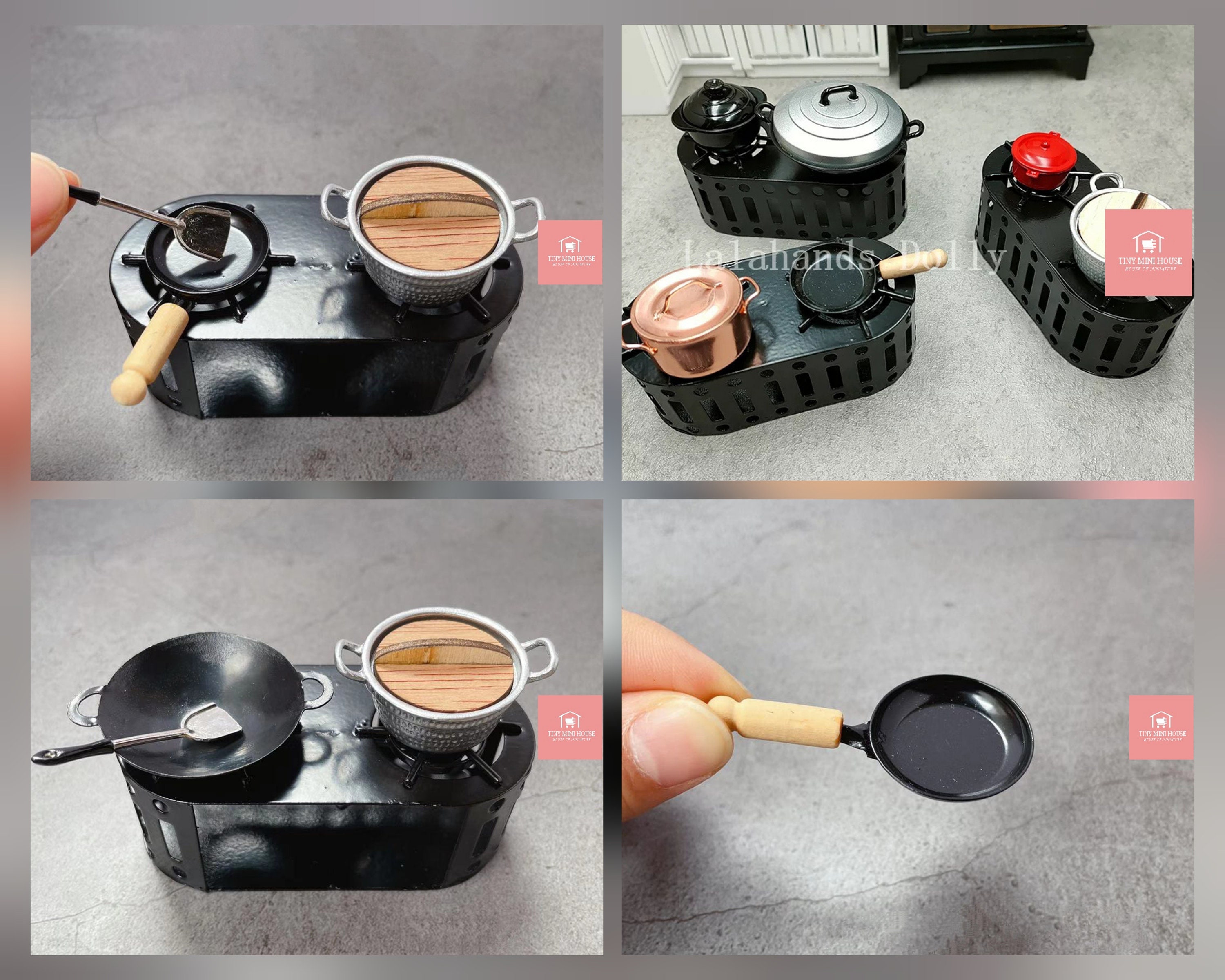 Real Mini Food Cooking 1:12 Miniature Cooking Stove for Miniature ...