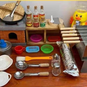 Real Miniature Kitchen Cooking Set: Working Stove, Mini Food - Etsy
