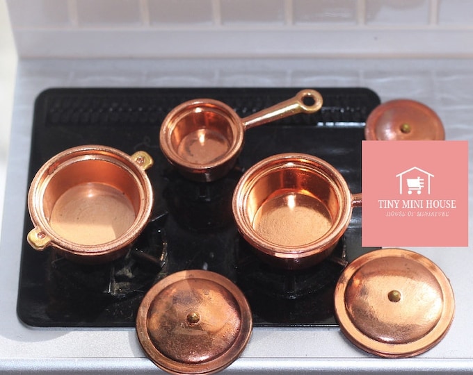 1:12 Scale Real Miniature Vintage Tiny Stove for Cook Real Mini Food or ...