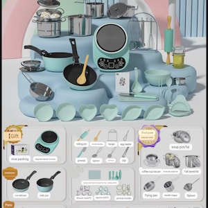 Real Mini Kitchen Set: Kids Cooking Role Play - Etsy
