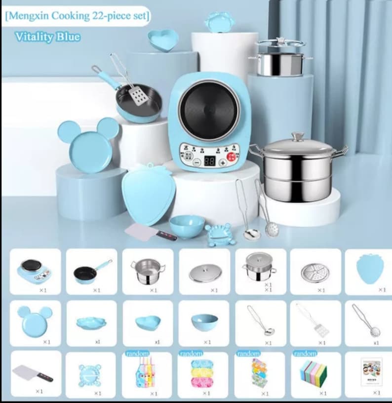 Real Mini Kitchen Set: Kids Cooking Role Play - Etsy