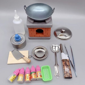 Real Miniature Kitchen Set: Tiny Cooking, Interactive Play - Etsy