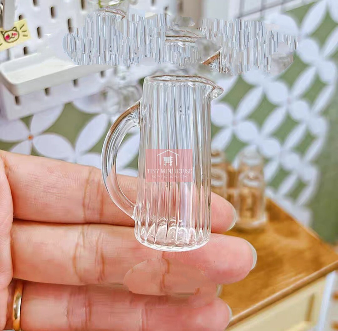 Real Miniature Glass Pitcher: Tiny Kitchen, Dollhouse Accessory - Etsy