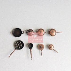 Real Miniature Cooking Pan Set 1:12 for Real Tiny Cooking - Etsy