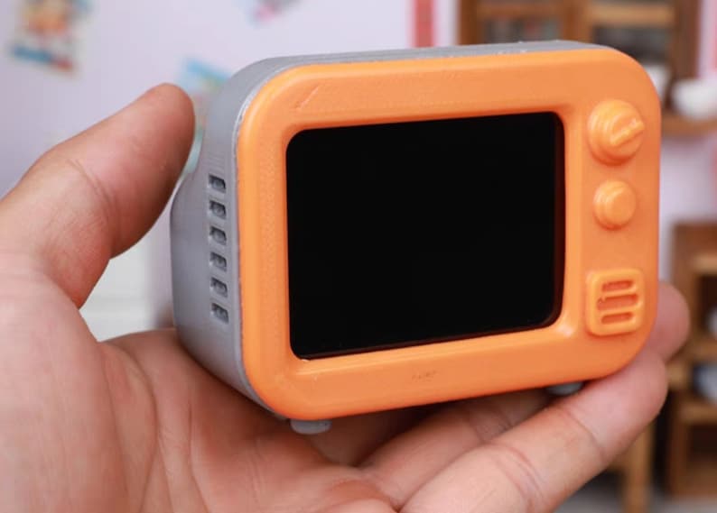 Real Working Miniature Television TV Perfect for Your Dollhouse ...