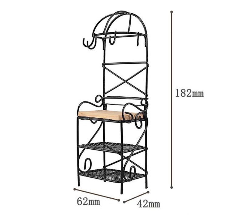 1:12 Scale Real Mini Cooking Kitchen Black Metal Pan Stand Rack With ...