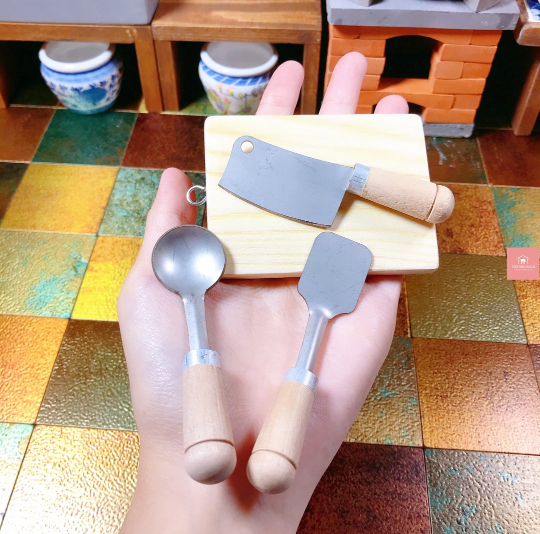 Real Miniature Cooking Set: Iron Knife & Cookware for Tiny Food - Etsy