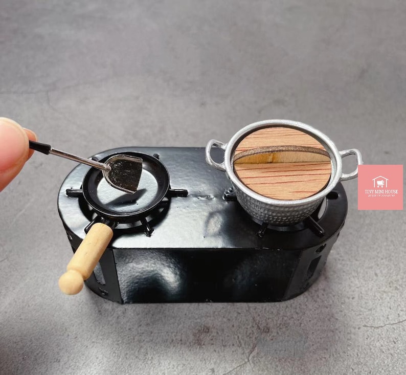 Real Mini Food Cooking 1:12 Miniature Cooking Stove for Miniature ...