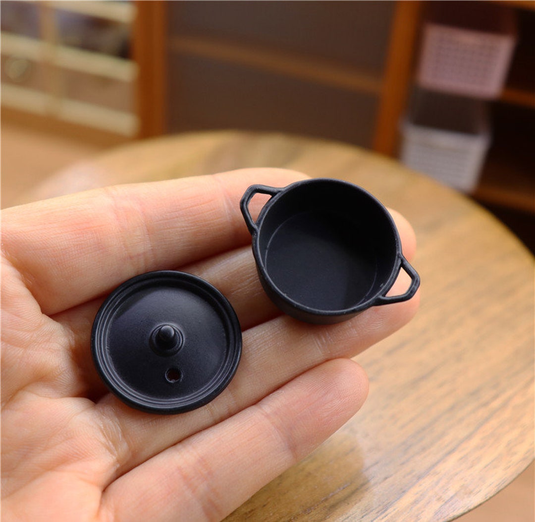 Real Miniature Cooking Pan Pot for Mini Kitchen or Dollhouse Miniatures ...