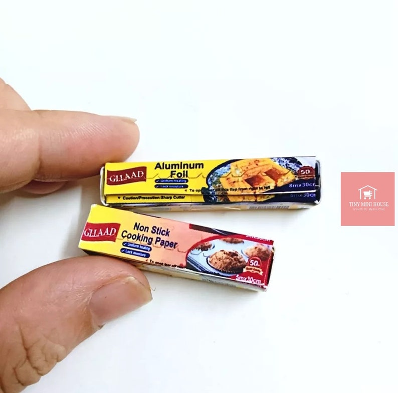 Real Mini Cooking 1:12 Miniature Cooking Aluminium Foil Food - Etsy
