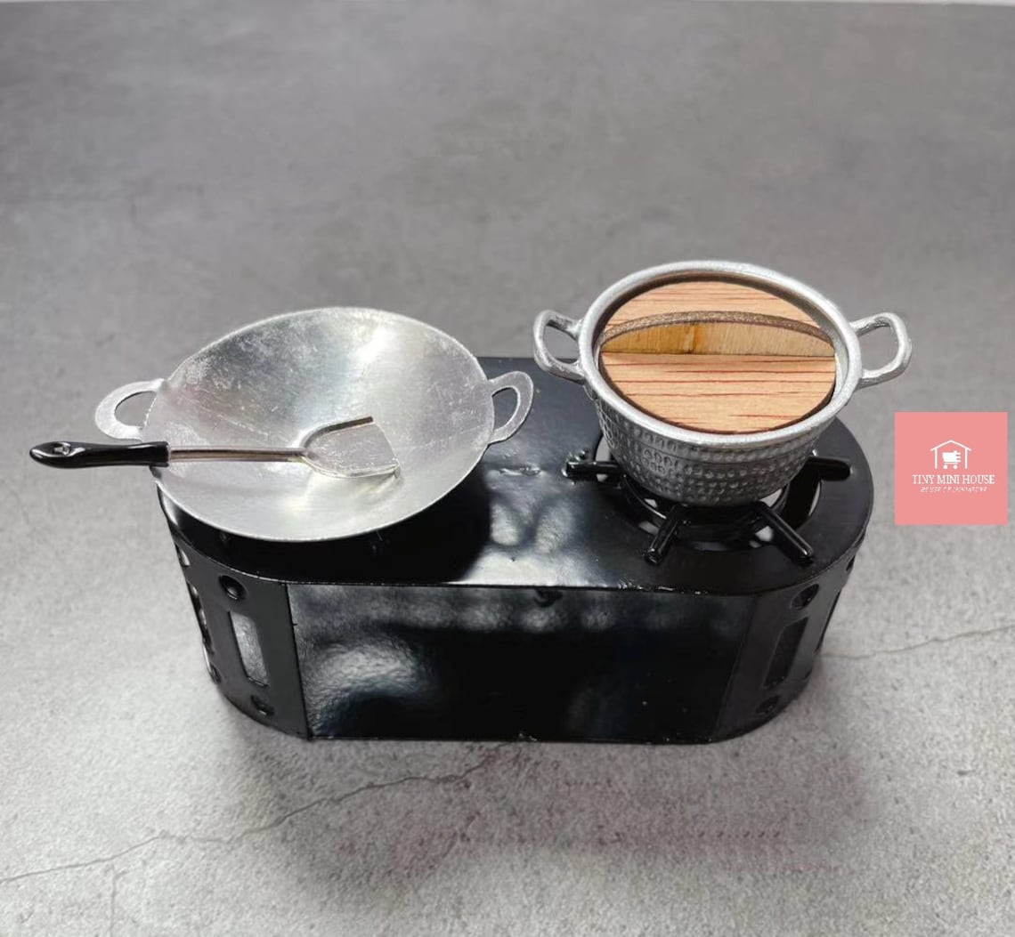 Real Mini Food Cooking 1:12 Miniature Cooking Stove for - Etsy