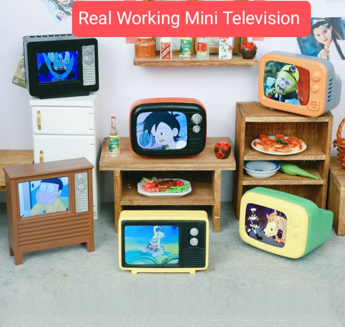 Real Working Miniature Television TV Perfect for Your - Etsy
