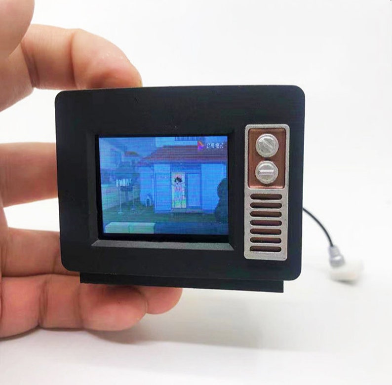 Real Working Miniature Retro Television TV and Cabinet Can - Etsy