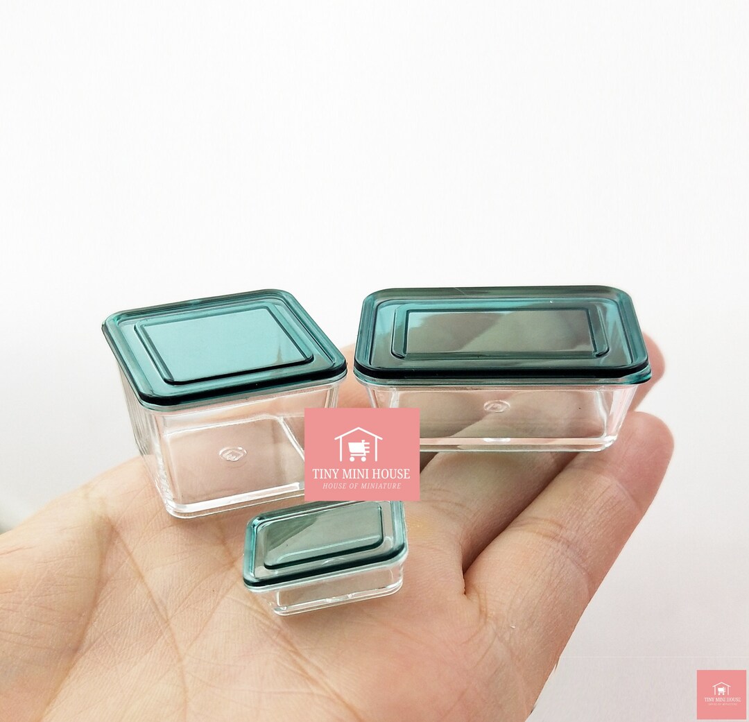 9pcs Miniature Food Storage Box for Tiny Cooking or Dollhouse Kitchen ...