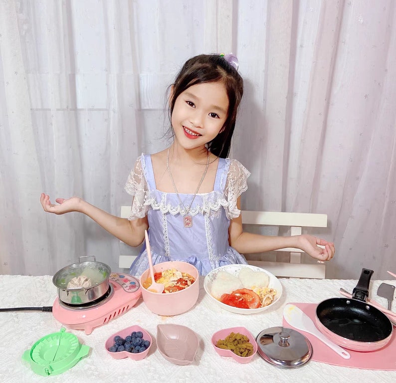 Real Mini Kitchen Set: Kids Cooking Role Play - Etsy