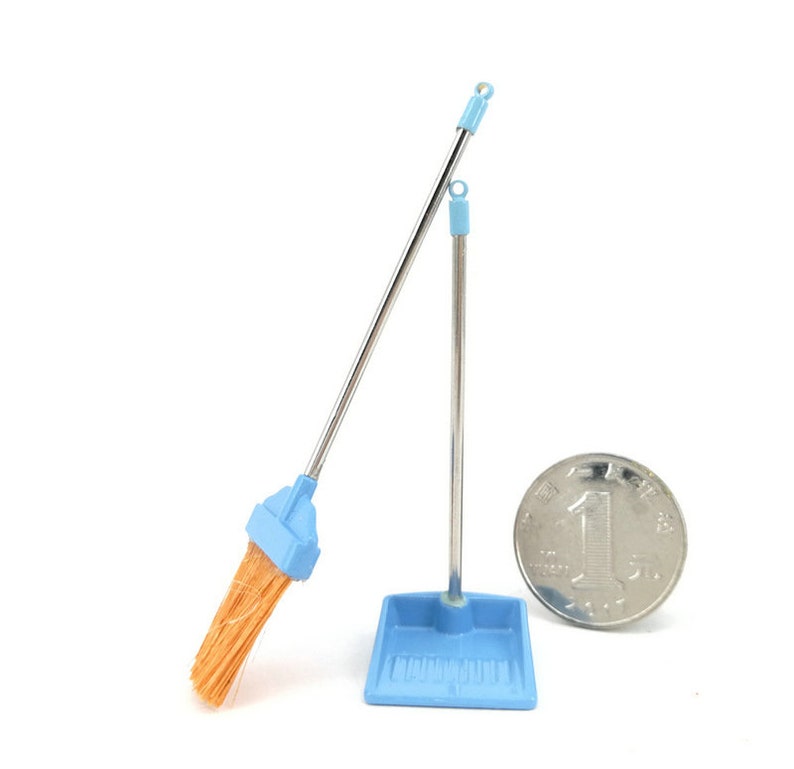 Real Miniature Cleaning Tools Broom and Shovel Can Clean Your Miniature ...