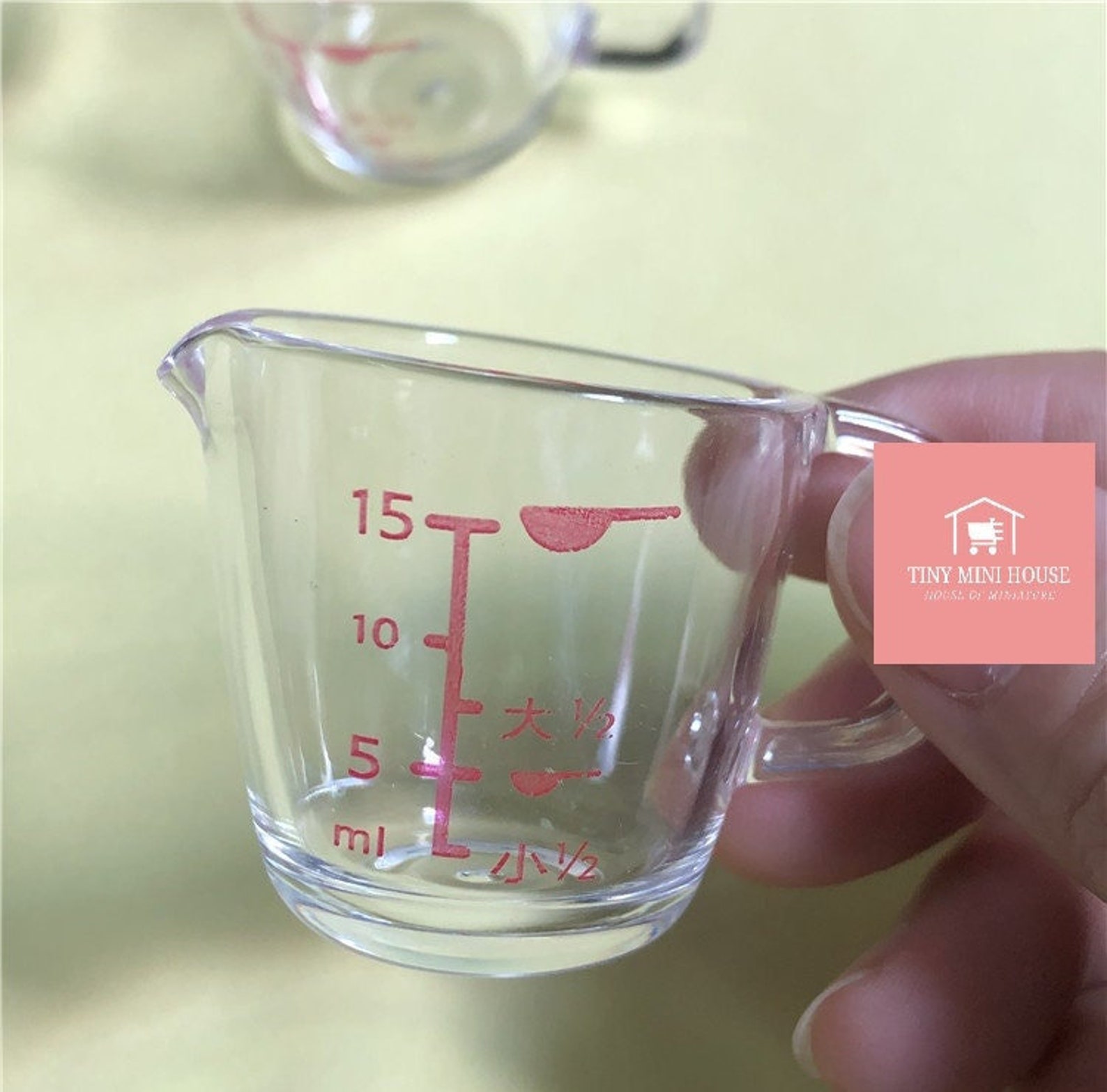 Mini Measuring Cup: Real Tiny Cooking, Dollhouse Kitchen Decor - Etsy