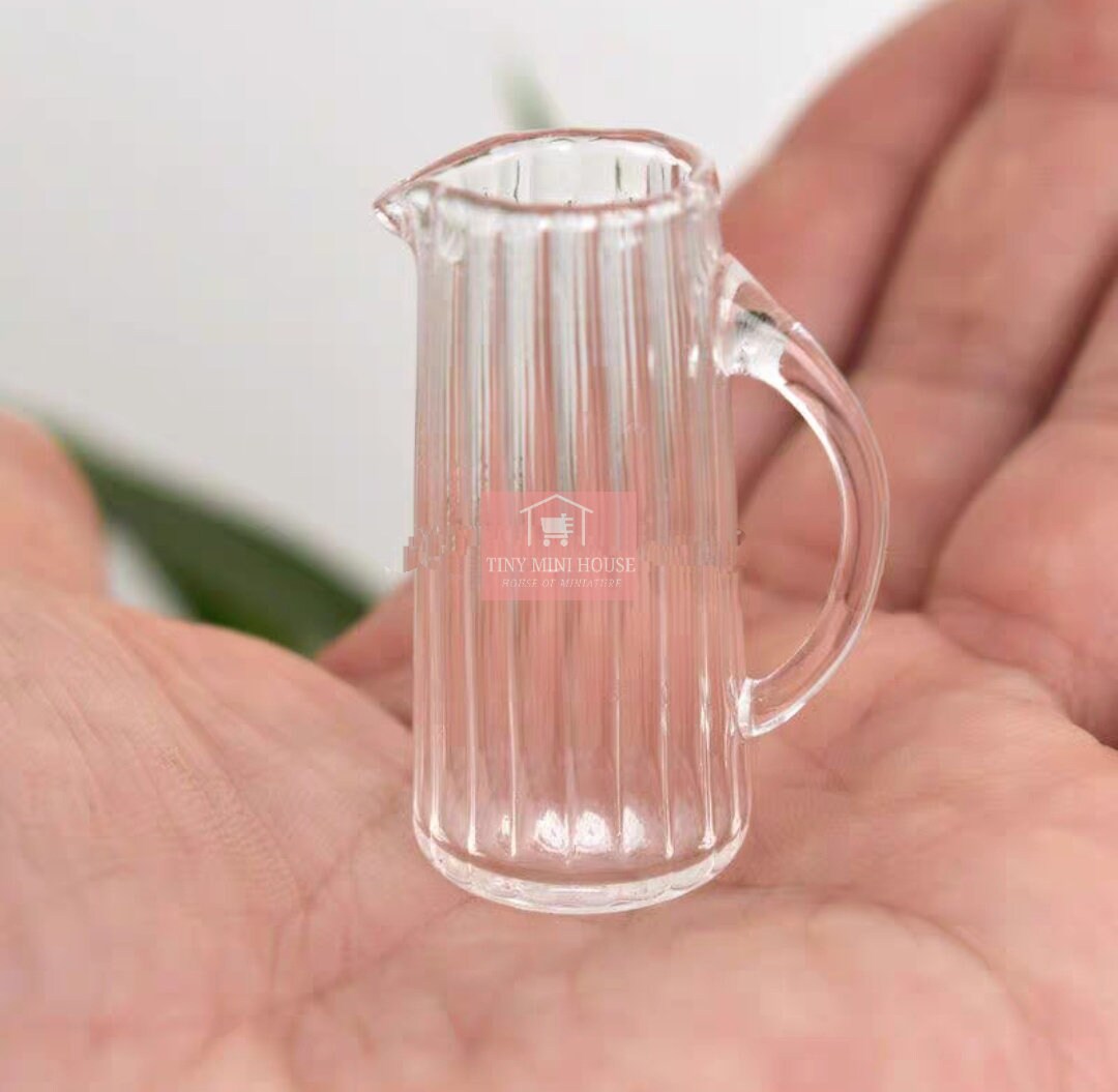 Real Miniature Kitchen Glass Pitcher for Real Tiny Cooking or Dollhouse ...