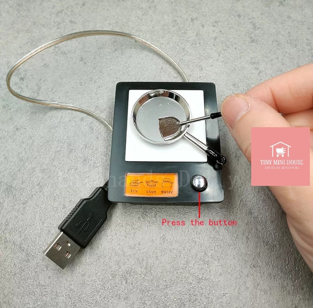 Real Mini Cooking Stove 1:12 Working Miniature Electric Stove for ...
