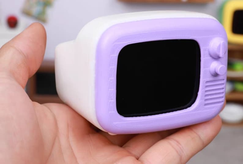 Real Working Miniature Television TV Perfect for Your Dollhouse ...