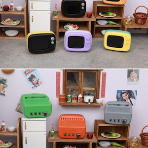 Real Working Miniature Television TV Perfect for Your Dollhouse ...