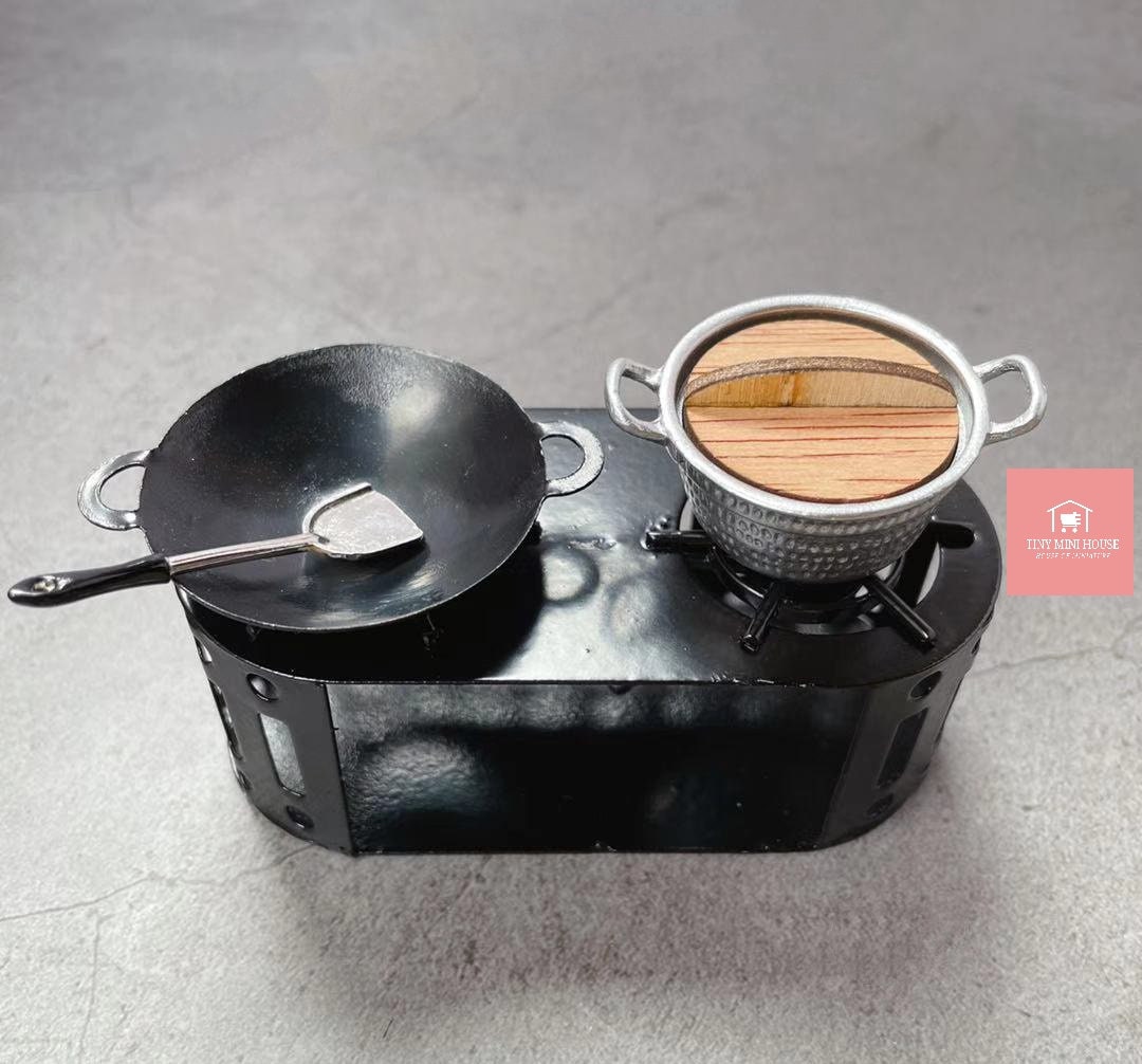Real Mini Food Cooking 1:12 Miniature Cooking Stove for Miniature ...