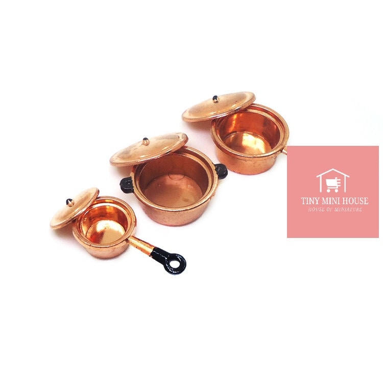 Real Miniature Cooking: Miniature Pan for Tiny Cooking or - Etsy