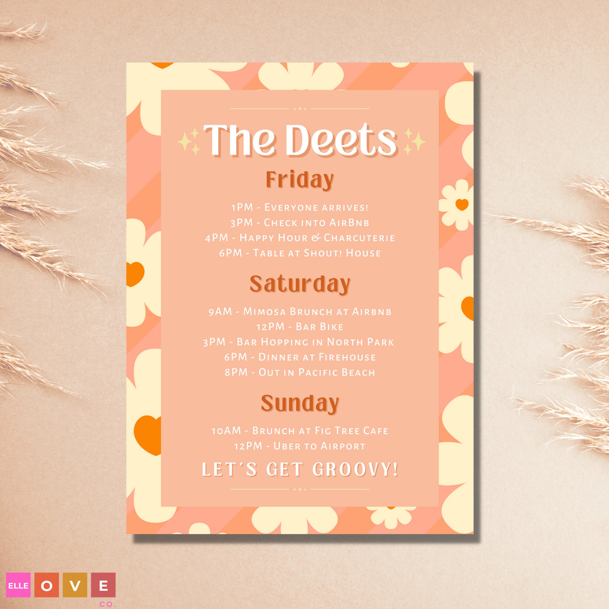 Groovy Flower Retro Bachelorette Party Invitation, Disco Floral Bach ...