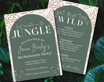 EDITABLE Last Rumble in the Jungle Bachelorette Invitation and - Etsy