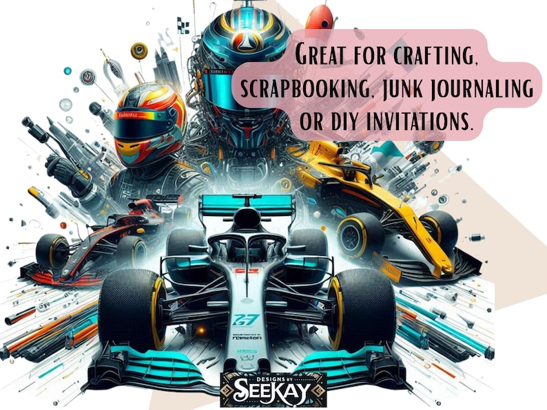 F1 Formula 1 Inspired Png Clipart Bundle Scrapbooking Stickers Mugs ...