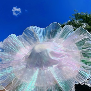 Custom Color Dreamy Jellyfish Hat Holographic Metallic Space Rave Hat ...