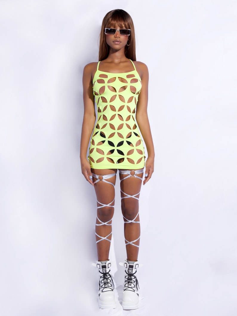 Cutout Dress Rave Dress Rave Wear Rave Set Festival Wear - Etsy