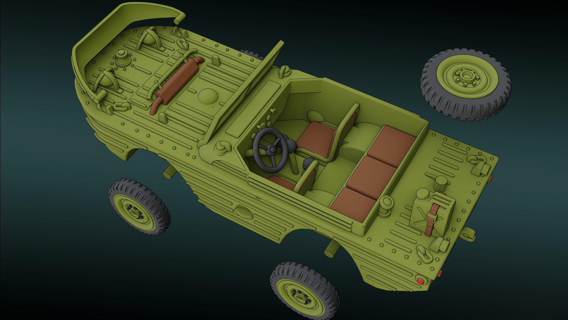 Ford GPA Seep Amphibious Vehicle WW2/WWII Bolt Action 28mm / 1:56 for ...