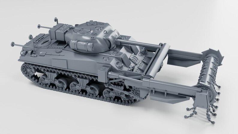 M4A4 Sherman Crab Mine Flail Bolt Action 28mm / 1:56 Scale - Etsy