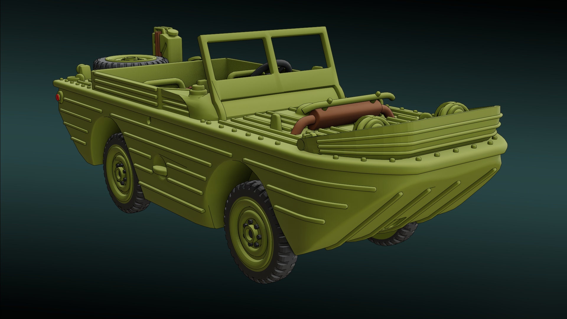 Ford GPA Seep Amphibious Vehicle WW2/WWII Bolt Action 28mm / 1:56 for ...