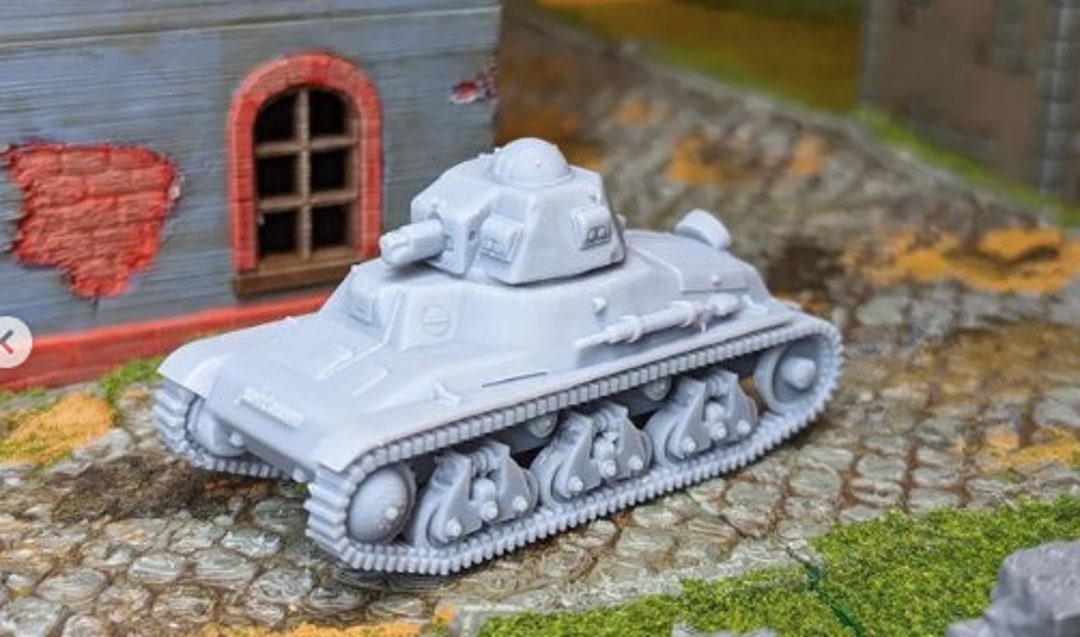 French Hotchkiss H35 WW2/WWII Bolt Action 28mm / 1:56 and Other Scales for Table Top Military ...