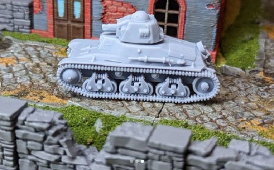 French Hotchkiss H35 WW2/WWII Bolt Action 28mm / 1:56 and Other Scales for Table Top Military ...